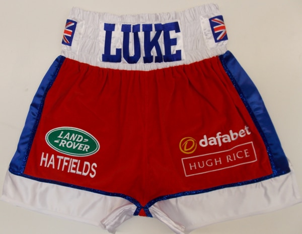 Luke Campbell Debut Boxing Trunks | Suzi Wong Creations Ltd