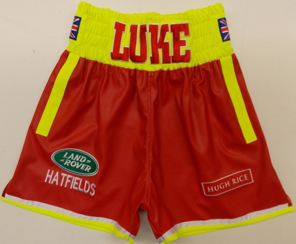 Luke Campbell Leather Boxing Shorts | Suzi Wong Creations Ltd