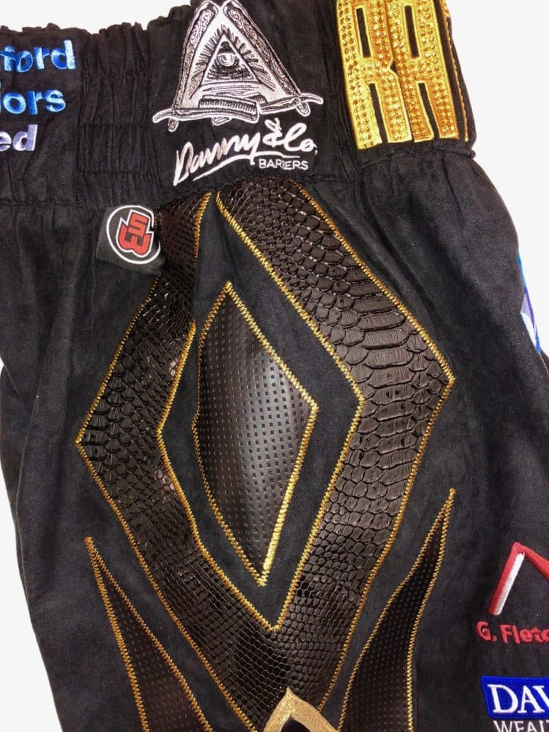 Rafferty Black Suede Boxing Shorts | Suzi Wong Creations Ltd