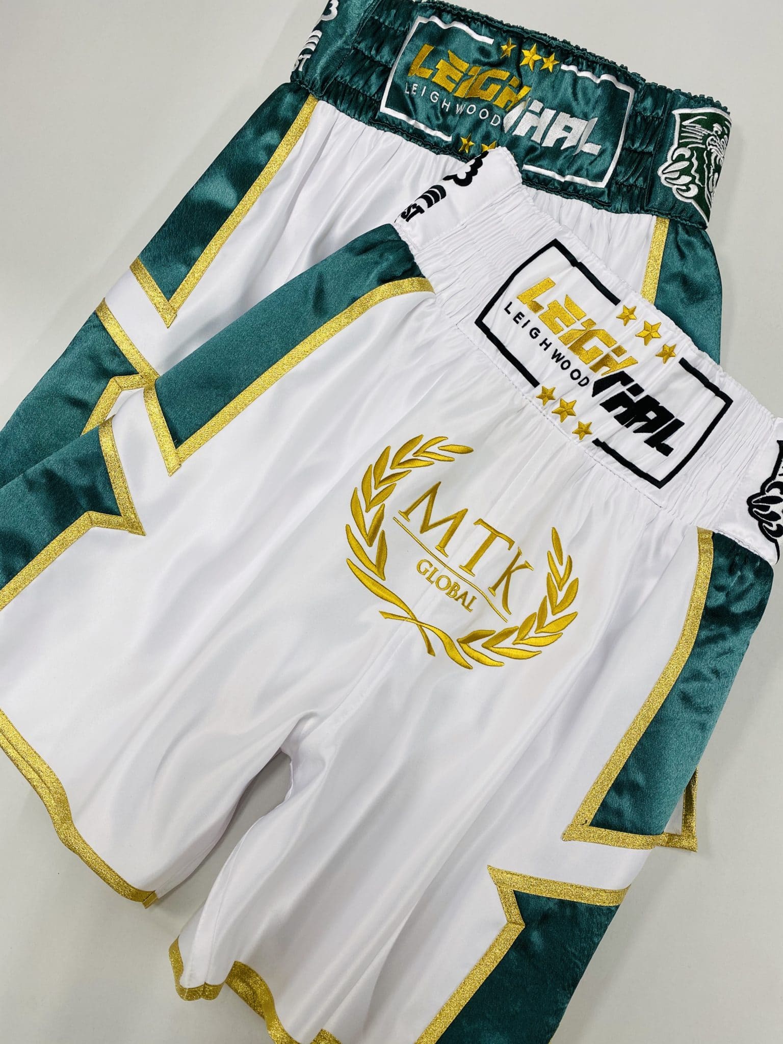 Leigh Wood MTK Golden Contract Boxing Shorts | Suzi Wong Creations Ltd
