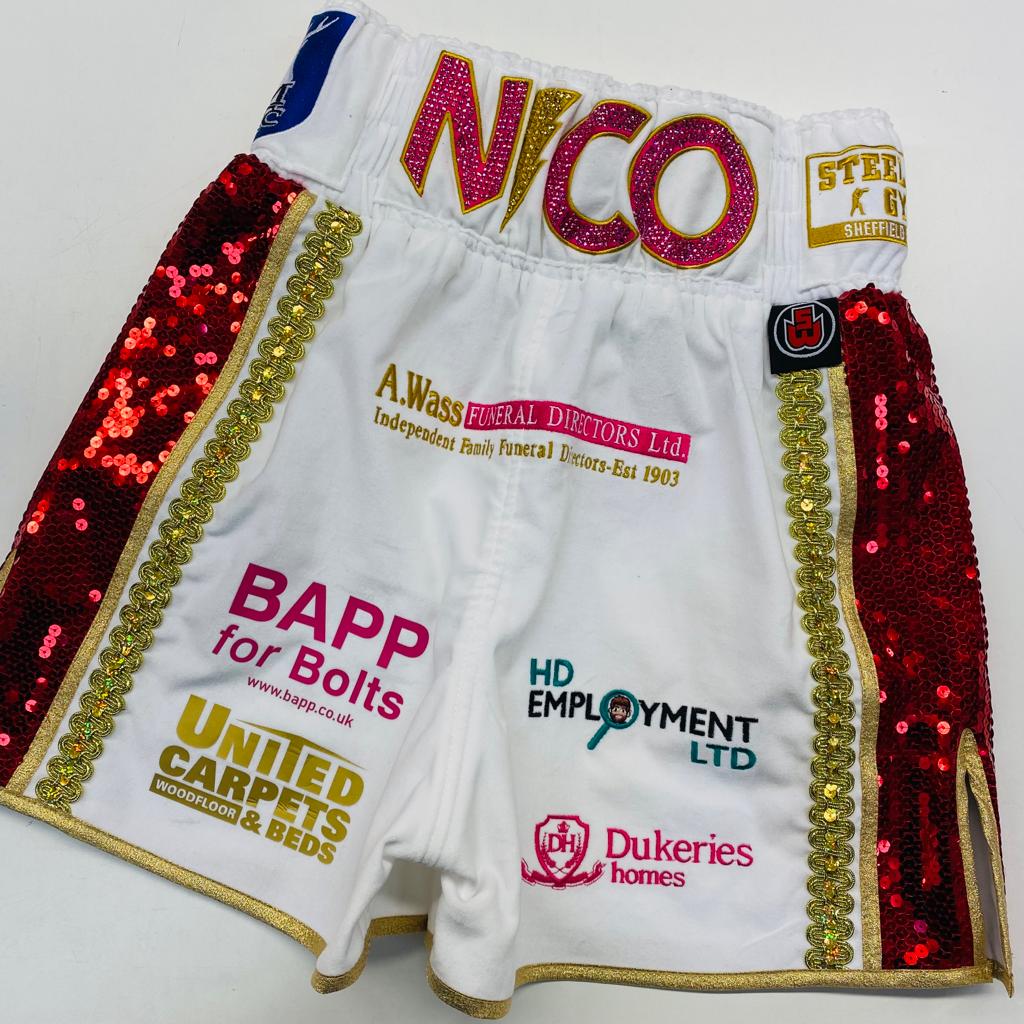 Nico Leivars Custom Velvet Boxing Shorts