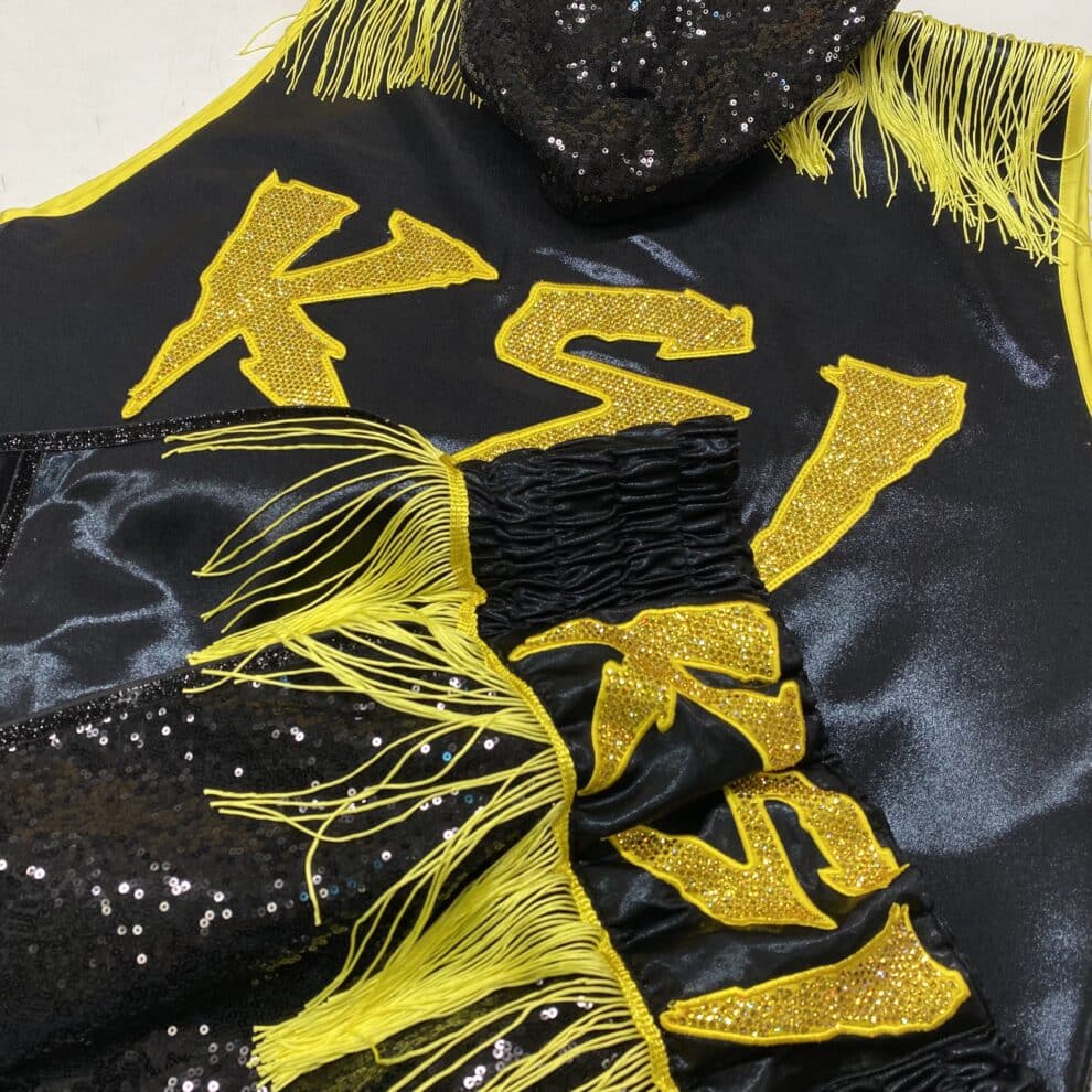 Black And Yellow Shimmer KSI Boxing Kit | Suzi Wong Creations Ltd